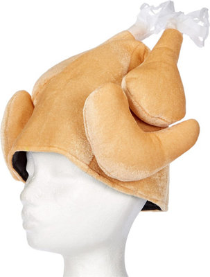 Hat Fried Chicken Novelty Christmas Plush Santa Hat, One Size Brown ...