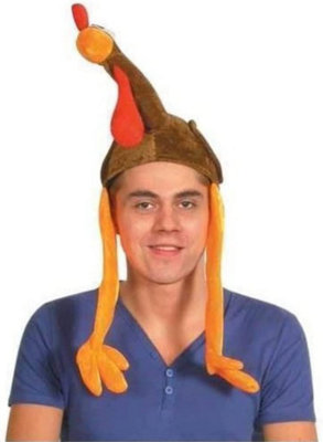 Hat Novelty Plush Christmas Turkey Gobler Hat Costume Christmas Fancy ...