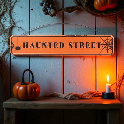 Haunted Halloween Hanging Street Sign