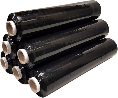 HAUSOWN 6 Rolls, 400mm x 250m Heavy-Duty Stretch Film, Tear & Water ...