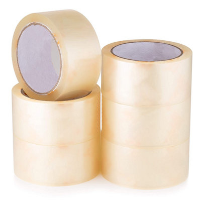 HAUSOWN 6 Rolls, 48mm x 66m Clear Tapes Heavy-Duty Packing Tape, Strong ...