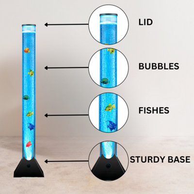 HAUSOWN 90 CM LED Bubble Fish Lamp Color-Changing Lamp Light With ...