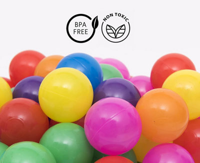 HAUSOWN Playballs, Crush-Proof, Colourful, Non-Toxic, BPA-Free, Smooth ...
