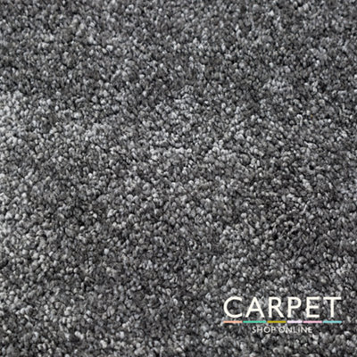 Havana Iron Ash Grey Saxony Carpet 1.5m x 4m