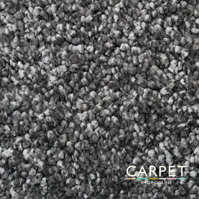 Havana Iron Ash Grey Saxony Carpet 3.5m x 4m