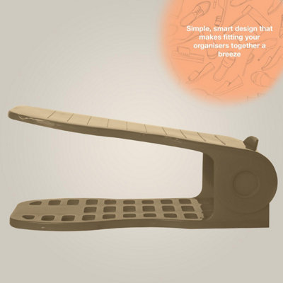 Haven Space Saver Shoe Rack Organiser Standard Size Easy Clean & Sturdy ...