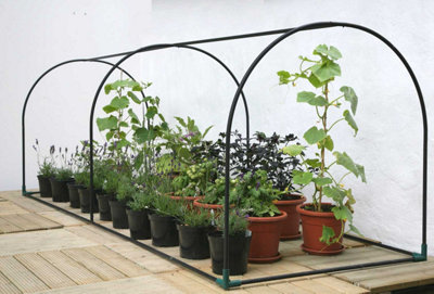 HAXNICKS GROWER FRAME 3M X 1M X 1M STURDY BLACK POWDER-COATED STEEL FOR ...