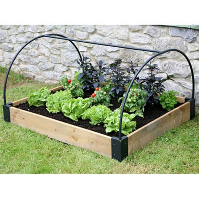 Haxnicks Steel Raised Bed Frame Growing System 1.2m x 0.5m x 1m
