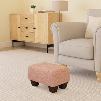 Hayden storage footstool Italian Leather - Rust Brown - Mahogany Wood ...