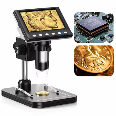 Hayve 4.3 Digital USB Microscope 1600X Magnification 1080p 8 LEDs DM7