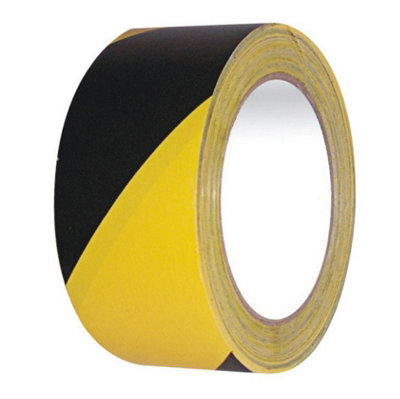 Hazard Warning Marking Tape Heavy Duty Lane Mark Roll Yellow/Black ...