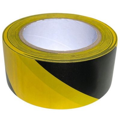 Hazard Warning Marking Tape Heavy Duty Lane Mark Roll Yellow/Black ...