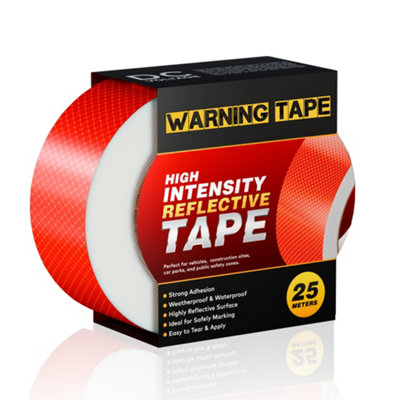 Hazard Warning Reflective Safety Tape Red High Intensity Tape for ...