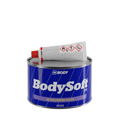 HB BODY 211 Body Soft 2k Polyester Car Body Filler Beige Easy Sanding 1KG