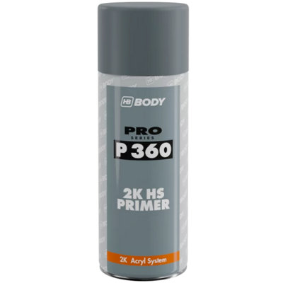 HB BODY P360 2k Acryl HS Primer Spray Anticorrosive Filler Black 400ml