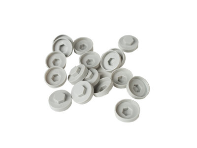HC19 19mm colour cap (100 pack) Goosewing Grey/10A05