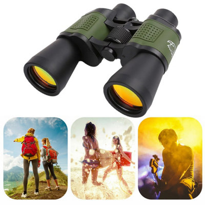 HD Low-Light Waterproof Binoculars with Integrated Compass