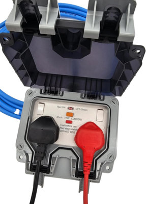 HDIUK - (10 Metres) 32 Amp Plug to Twin 13A RCD Protected IP66 Outdoor ...