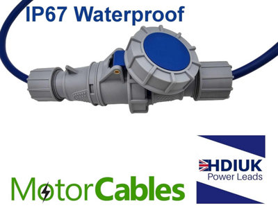 HDIUK - 16 Amp IP67 CEE 2-Way 230V Power Distribution Splitter UK Made ...