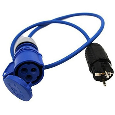 HDIUK Euro Schuko Plug to Ceeform 16A Socket Connector Extension Lead ...