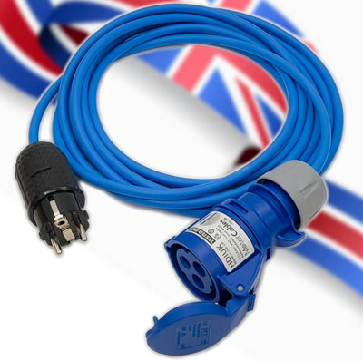 HDIUK Euro Schuko Plug to Ceeform 16A Socket Connector Extension Lead ...