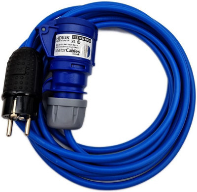 HDIUK Euro Schuko Plug to Ceeform 16A Socket Connector Extension Lead ...