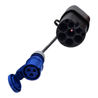 HDIUK EV Type-2 Plug to CEE 16 Amp Connector Fly Lead Power Converter ...