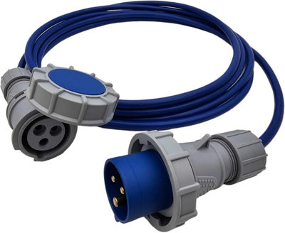 HDIUK - IP67 CEE Blue Plug to Coupler Heavy Duty Site Extension Lead ...
