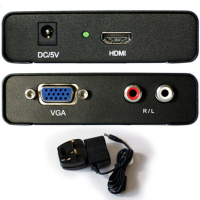 HDMI Input to VGA & Audio Output Converter Full HD PC Laptop to Monitor ...