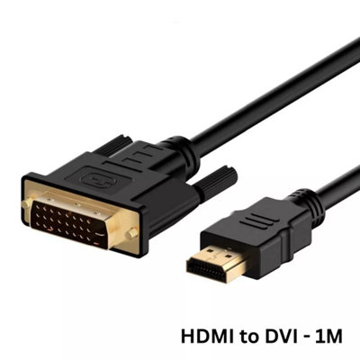 HDMI to DVI Cable DVI-D Dual Link HDMI Converter Lead - 1M