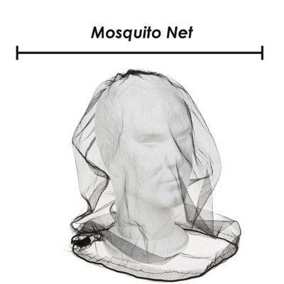 Head Mosquito Net Insect Repellentn Midge Extra Fine Holes Netting Black