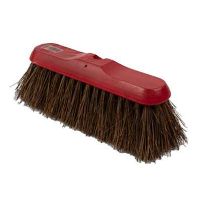 Head Only 11'' Red Dyed Stiff Bine Sweeping Broom Threaded One Colour ...