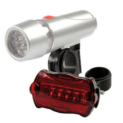 Buy Head / Rear Cycle Bike Lights 5 LEDs Ultra bright Beam Wide ...