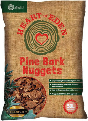 Heart of Eden Pine Bark Nuggets 50L at B&Q