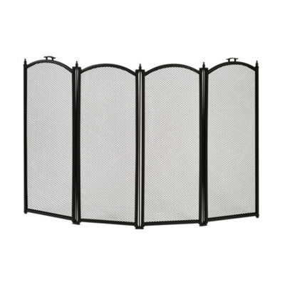 Hearth and Home Folding Fire Guard Black (One Size) | DIY at B&Q