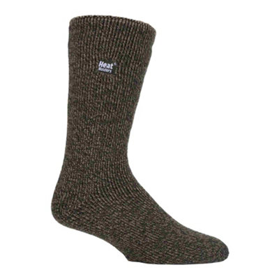 Heat Holders - Mens Long Merino Wool Thermal Socks 6-11 Green