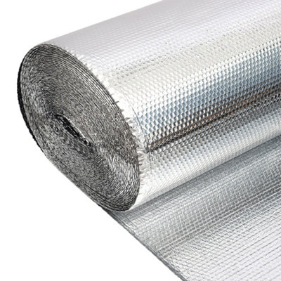 Heat Reflective Double Aluminum Bubble Insulation Roll 0.6 x 20m