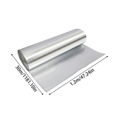 HEAT REFLECTIVE DOUBLE ALUMINUM BUBBLE INSULATION ROLL 1.2 X 30M