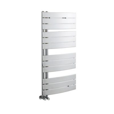 Heated Towel Rail with Curved Panels - 1147 BTU - 1080mm x 550mm ...