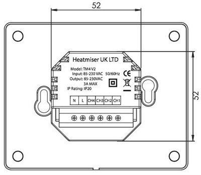 Shop Heatmiser TM4 V2 230v 4 Channel TimeClock