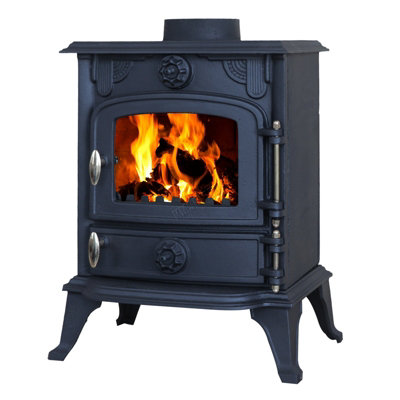 HEATSURE Cast Iron Woodburning Multifuel Stove Fireplace Heat Warm ...
