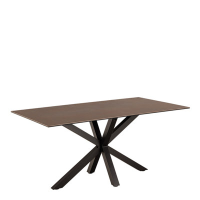 Heaven Dining Table in Ceramic Rusty Brown (L) 160cm Seats up to 6