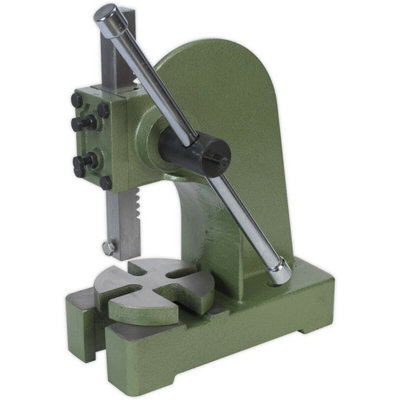 Heavy-Duty 1 Tonne Arbor Press with 4-Position Table and 114mm Throat Depth