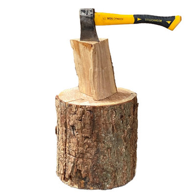 Heavy Duty 100% Natural Firewood Chopping Cutting Log Splitter Block ...