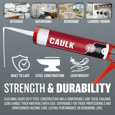Heavy Duty 11" 28Cm Caulking Gun Tube All Purpose Silicone Sealant Adhesive