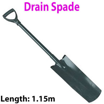 Heavy Duty 1150mm Digging Drain Spade PYD Handle Fence Post Gardening ...