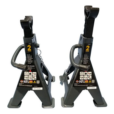 Heavy Duty 2 Ton Tonne Axle Stands Jack Stands With Safety Pins Extra ...