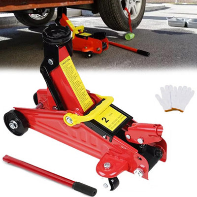 Heavy Duty 2 Tonne Hydraulic Trolley Floor Jack with Carry Case - Car ...