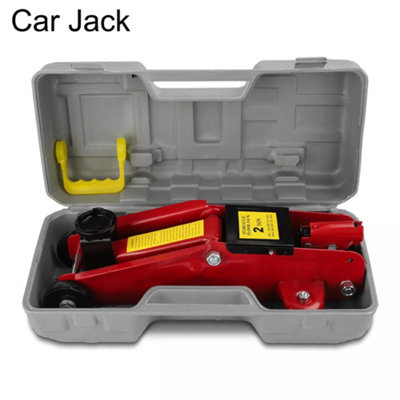 Heavy Duty 2 Tonne Hydraulic Trolley Floor Jack with Carry Case - Car ...