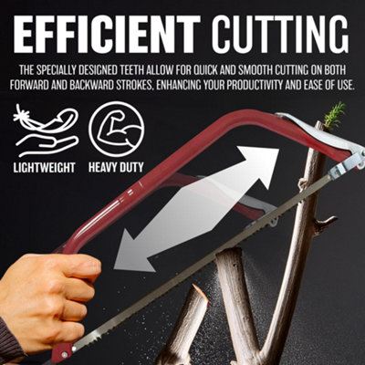 Heavy Duty 21 Inch Hard Point Bow Saw Hand Diy Wood Trees Garden ...